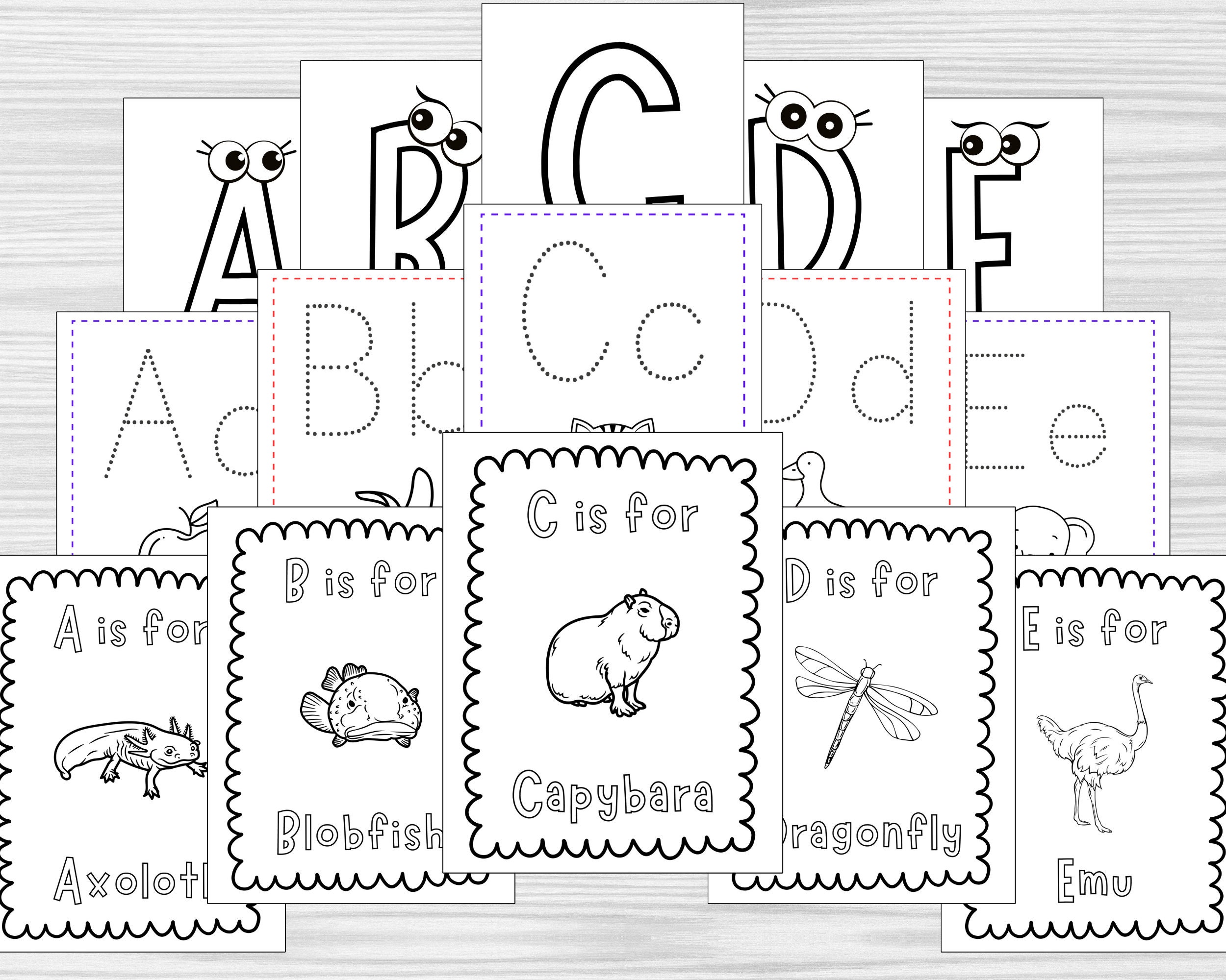 ABC Coloring Pages: 79 Printable Preschool Activities (PDF) - Etsy
