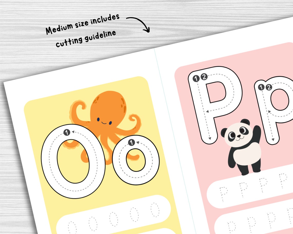 Printable Alphabet Tracing Cards, ABC Tracing, ABC Cards, Alphabet ...
