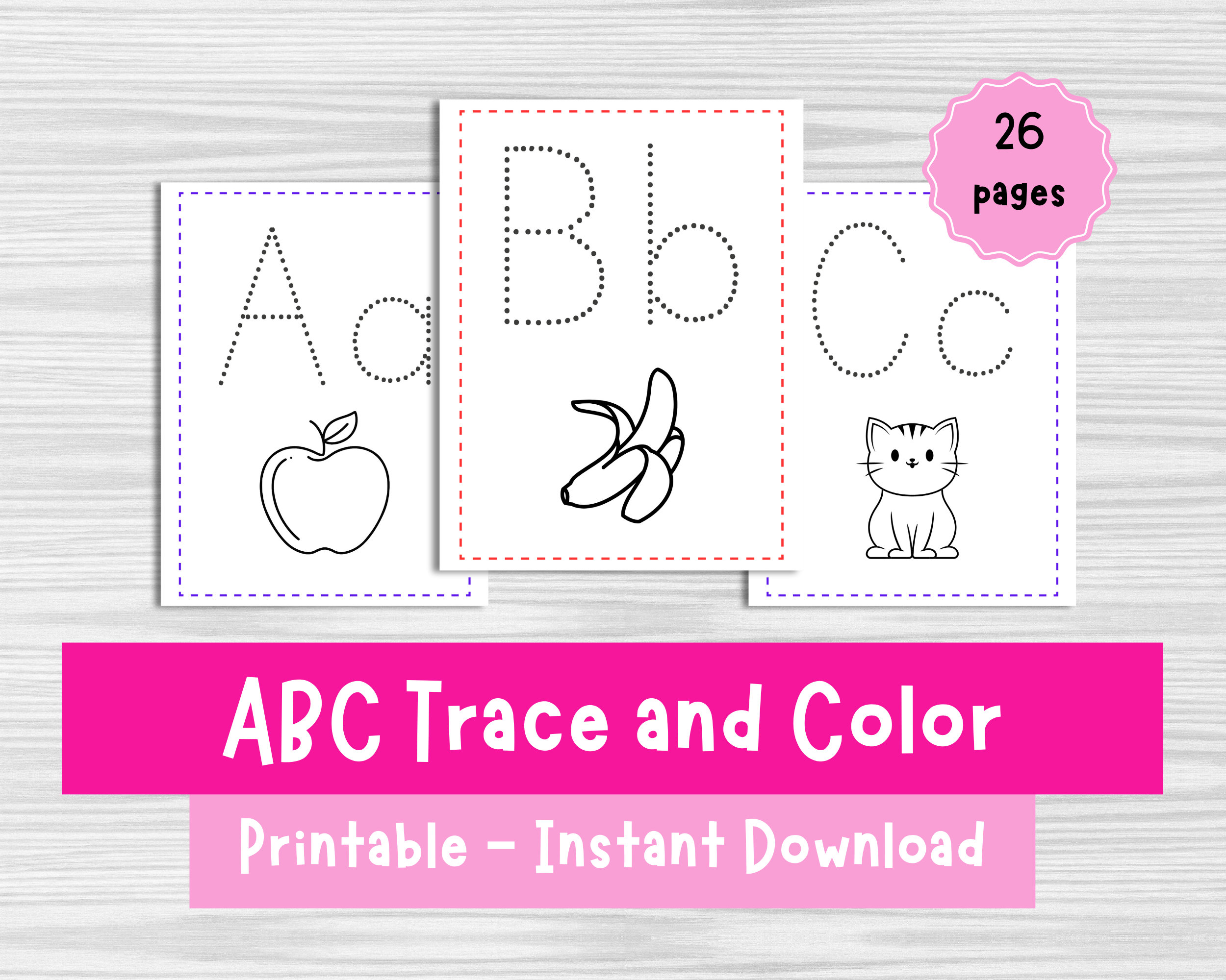 ABC Tracing, Alphabet Tracing, Tracing Printable, Alphabet Worksheets ...