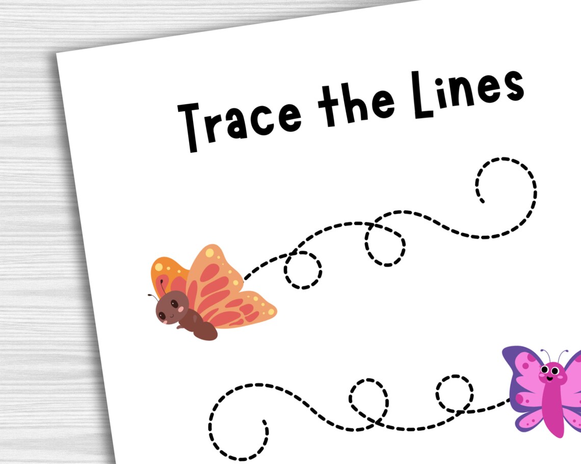 Preschool Tracing Worksheet: Jumping Animals Activity (PDF) - Etsy