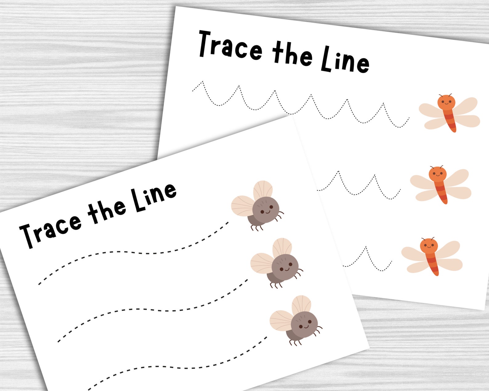 Insect Tracing Pages, Insect Printable, Tracing Practice, Tracing for ...