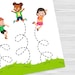 Preschool Tracing Worksheet: Jumping Animals Activity (PDF) - Etsy