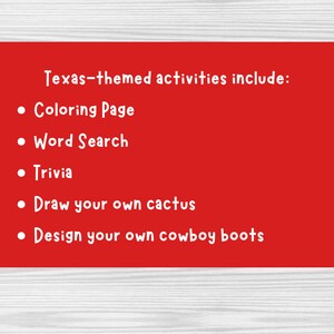 Texas Activity Pages: State Symbols, Trivia, Word Search (printable PDF ...