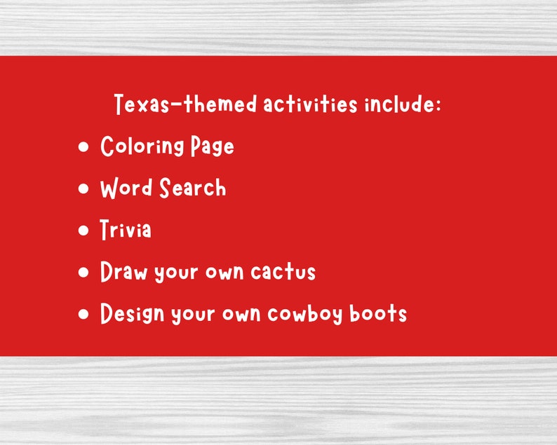 Texas Activity Pages: State Symbols, Trivia, Word Search (printable PDF ...