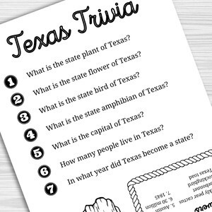 Texas Activity Pages: State Symbols, Trivia, Word Search (printable PDF ...