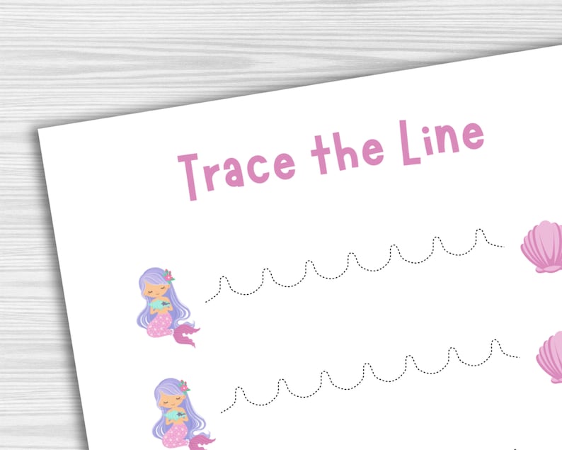 Mermaid Coloring Pages, Mermaid Coloring Sheets, Tracing Worksheets ...