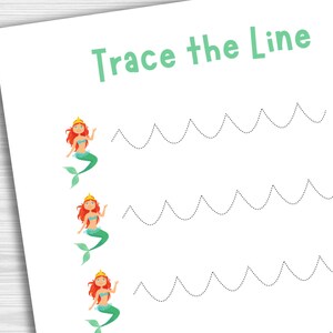 Mermaid Coloring Pages, Mermaid Coloring Sheets, Tracing Worksheets ...