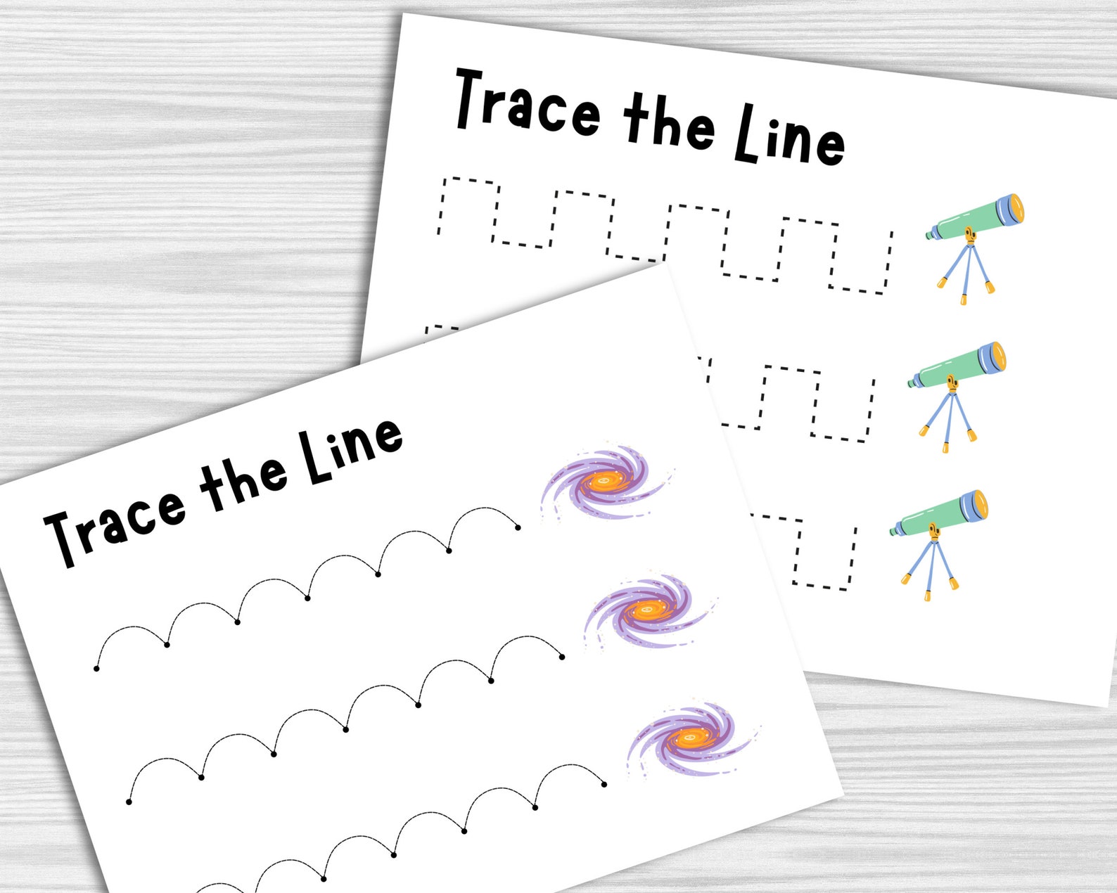 Outer Space Tracing Pages: Preschool Activity (PDF Pattern) - Etsy