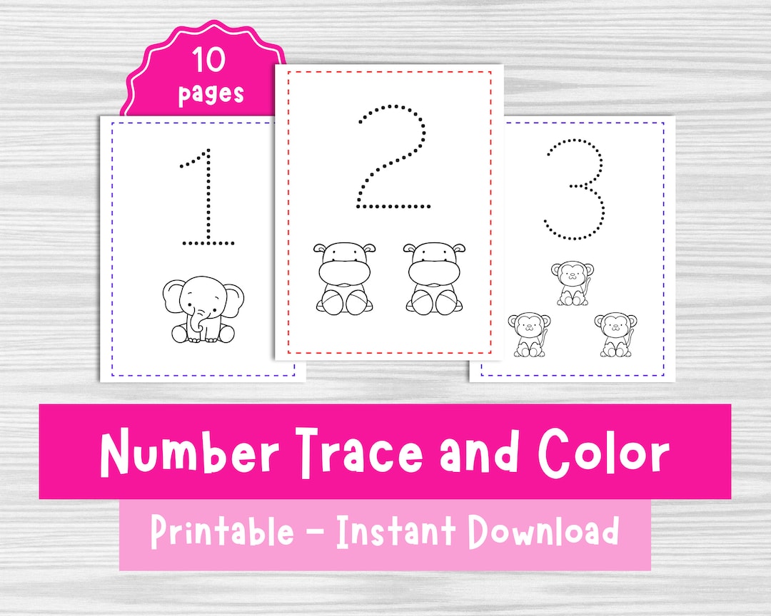 Number Tracing, Number Worksheet, Number Printable, Tracing Printable ...