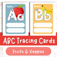 Printable Alphabet Tracing Cards, ABC Tracing, ABC Cards, Alphabet ...