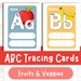 Printable ABC Tracing Cards: Fruits & Veggies Handwriting Practice (PDF ...