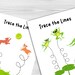 Preschool Tracing Worksheet: Jumping Animals Activity (PDF) - Etsy