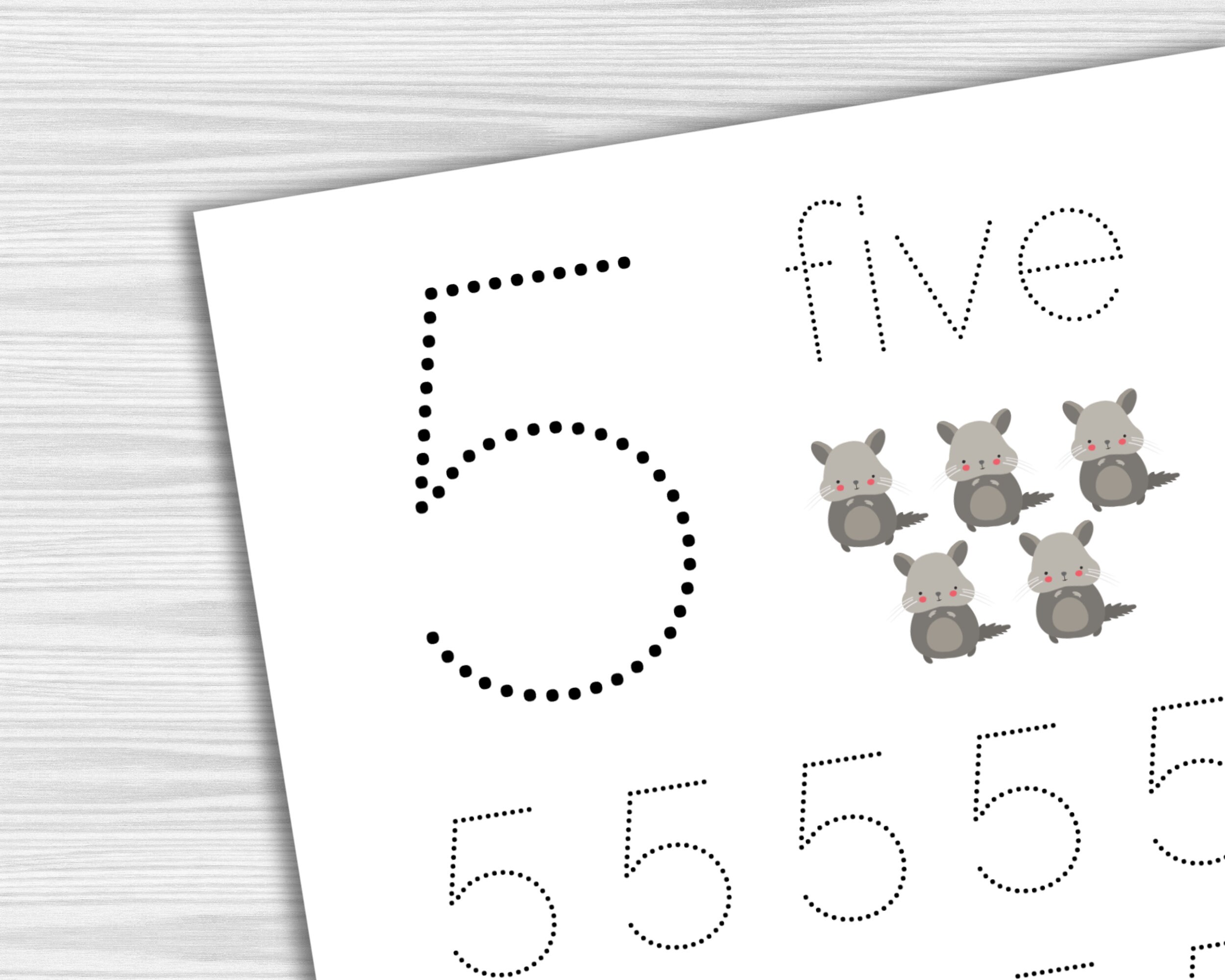 Number Tracing Worksheet, Number Tracing Practice, Number Tracing ...