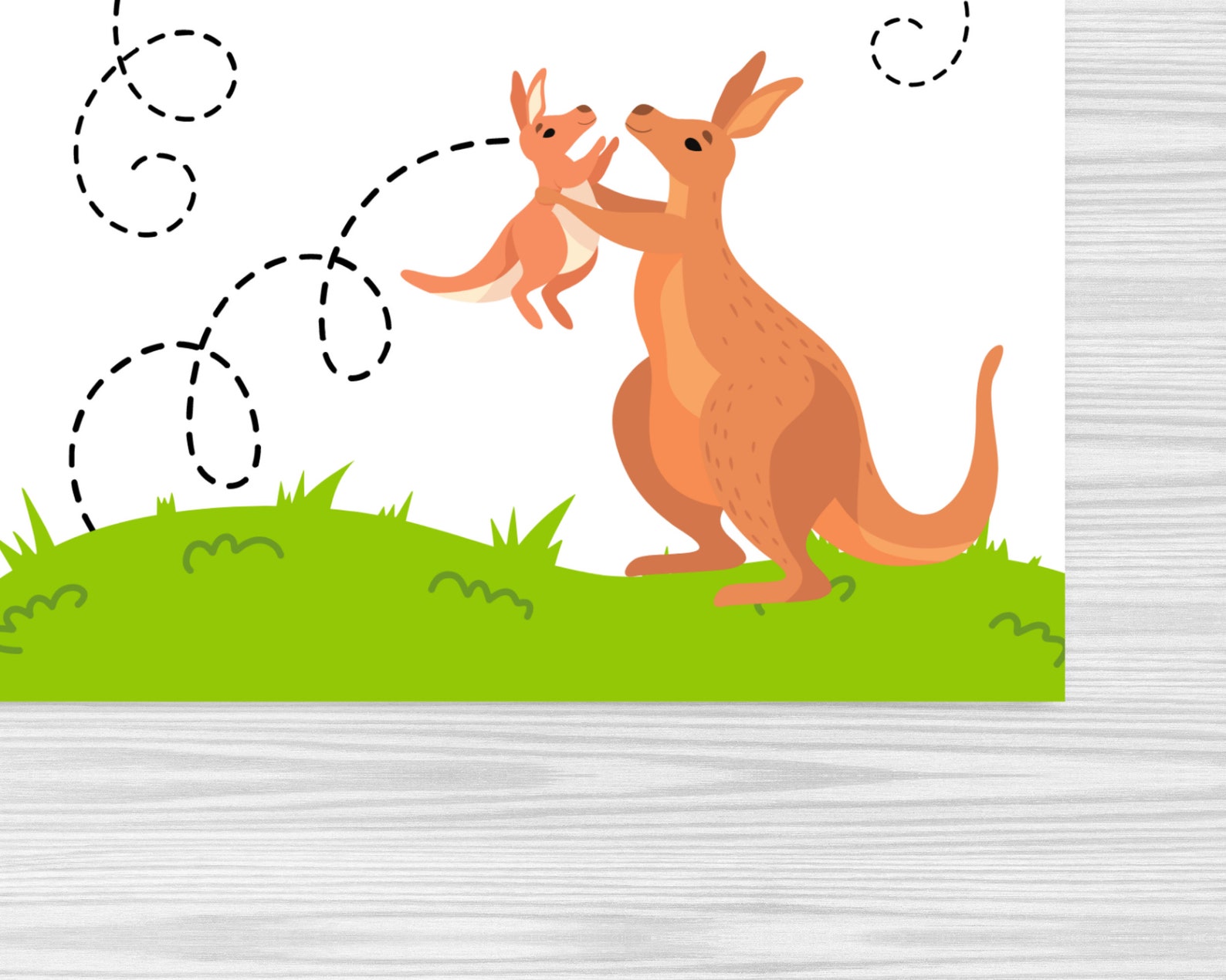 Preschool Tracing Worksheet: Jumping Animals Activity (PDF) - Etsy