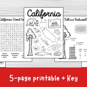 California Activity Pack: State Symbols, Trivia, and Word Search ...