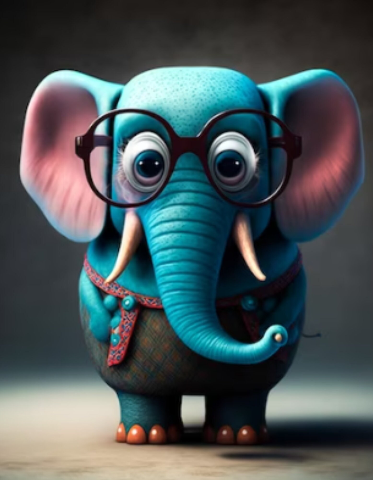 Elephant Cartoon Wall Art | Printable Wall Art | Digital Wall Art ...