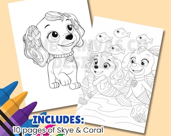 skye from paw patrol coloring sheet