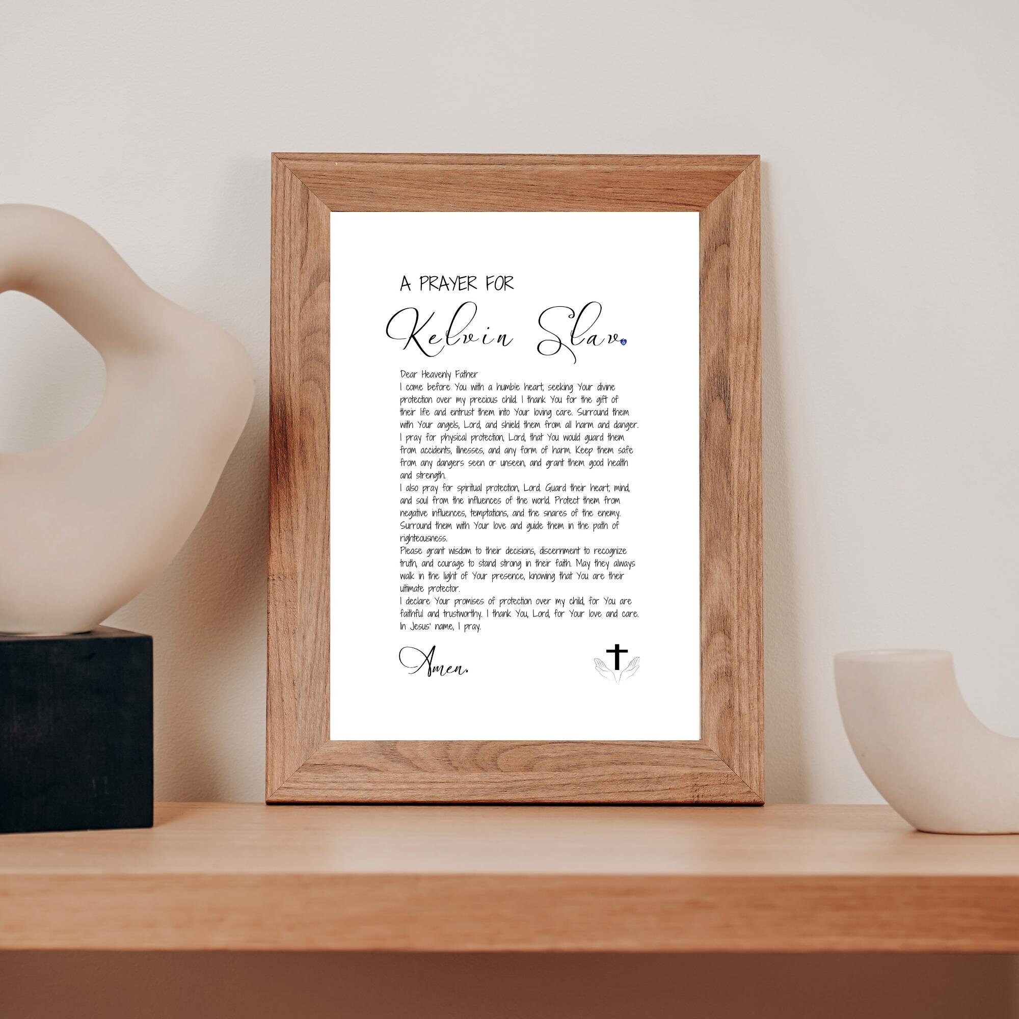 The Lord's Prayer Sign,personalized Printable,nursery Wall Art,godchild ...