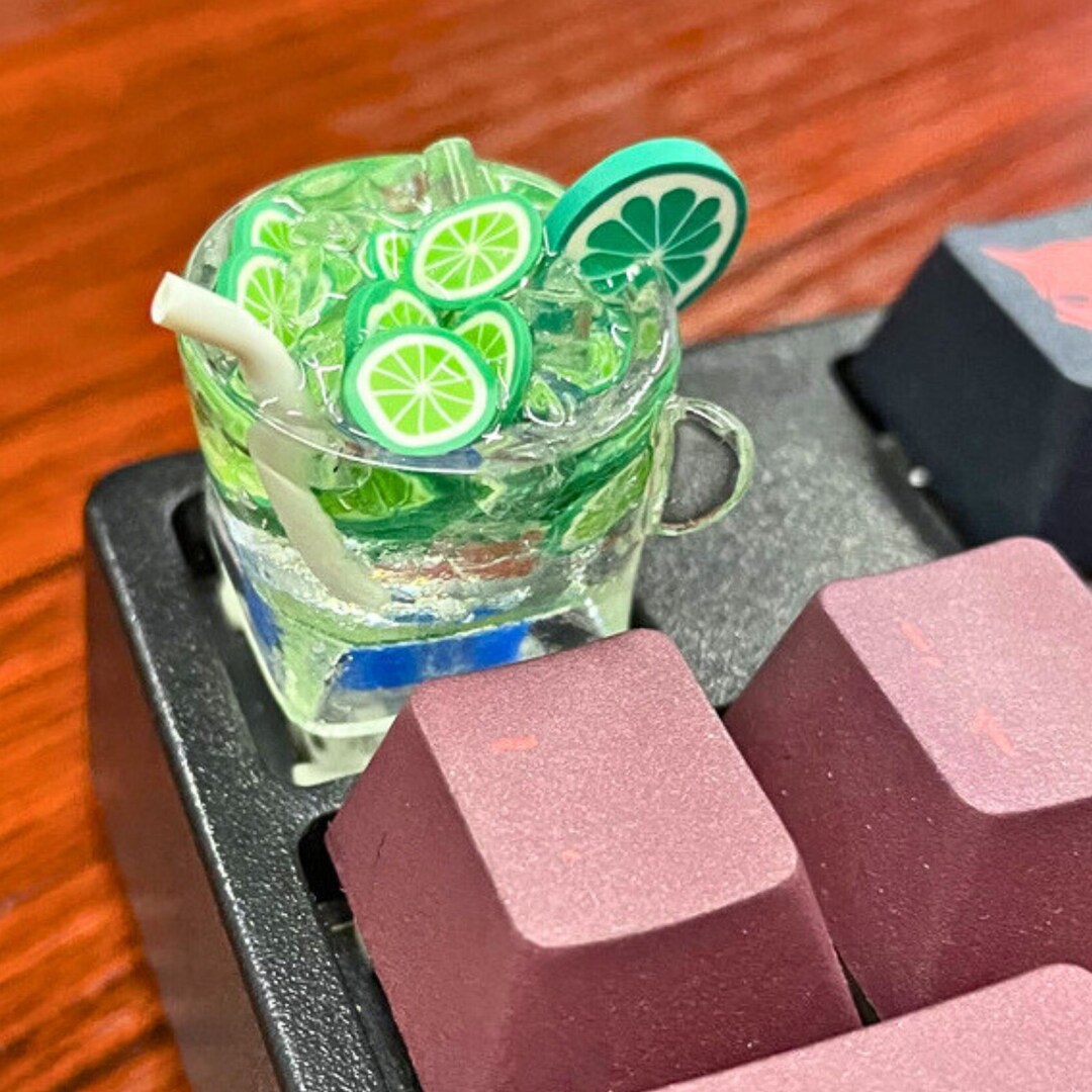 Transparent Keycap Custom Keycap Lemon Drink Keycap Resin - Etsy