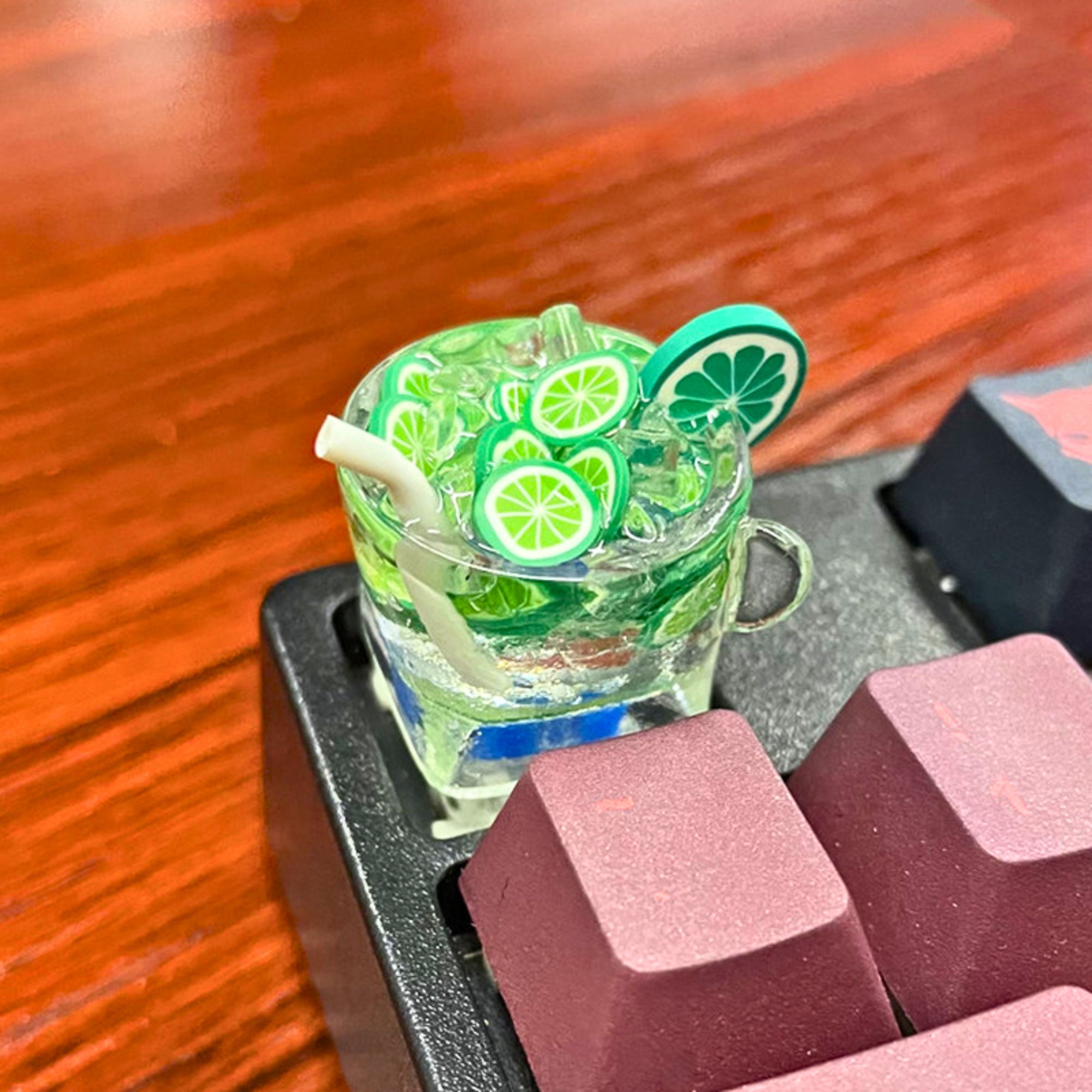 Transparent Keycap Custom Keycap Lemon Drink Keycap Resin - Etsy