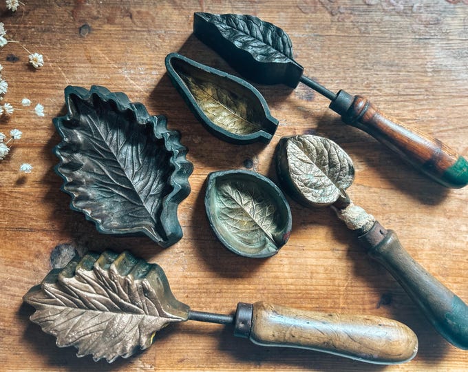 Vintage Millinery Flower Tool, Flower Mould, Brass Fabric Leather ...