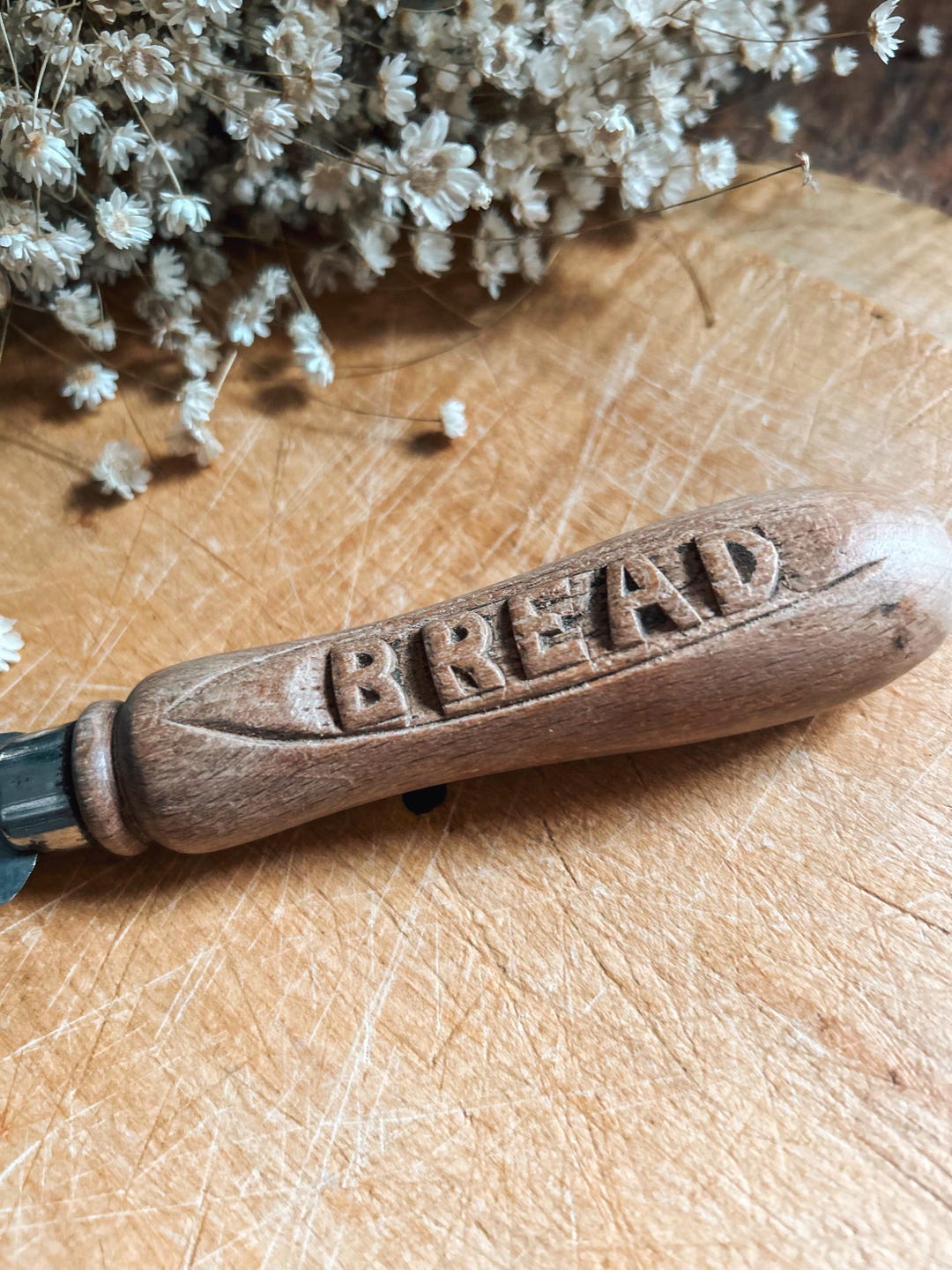 Victorian Carved Bread Treen Handle, English Bread Cutter, Carved Bread ...