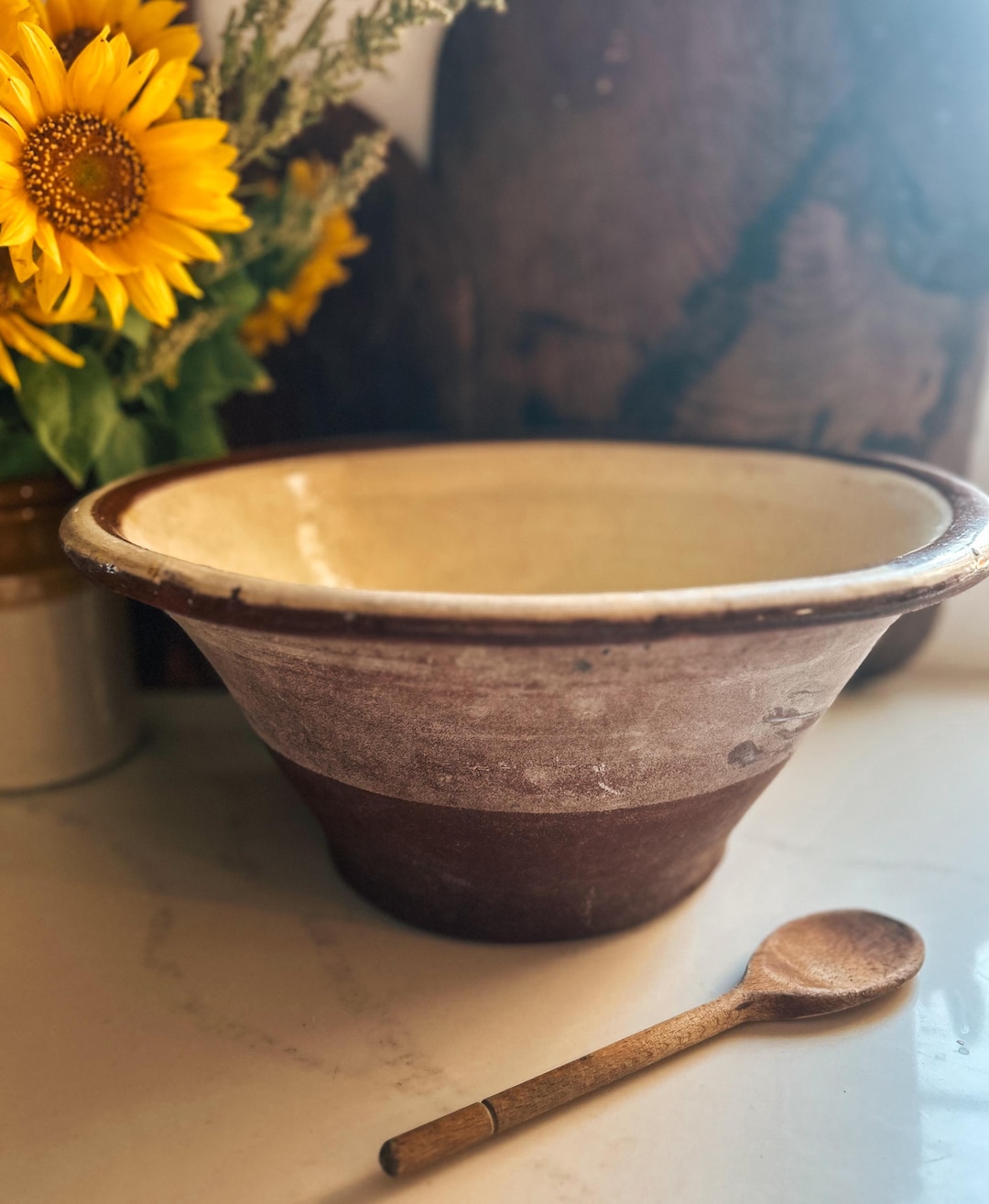 Vintage French Dairy Bowl, Pancheon Bowl, Vintage Bowl, French ...