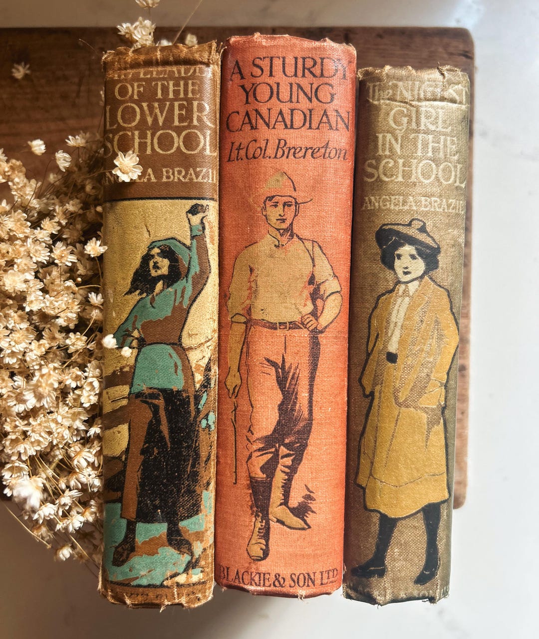 Antique Book Bundle: Early 1900s Decor Books, Angela Brazil - Etsy
