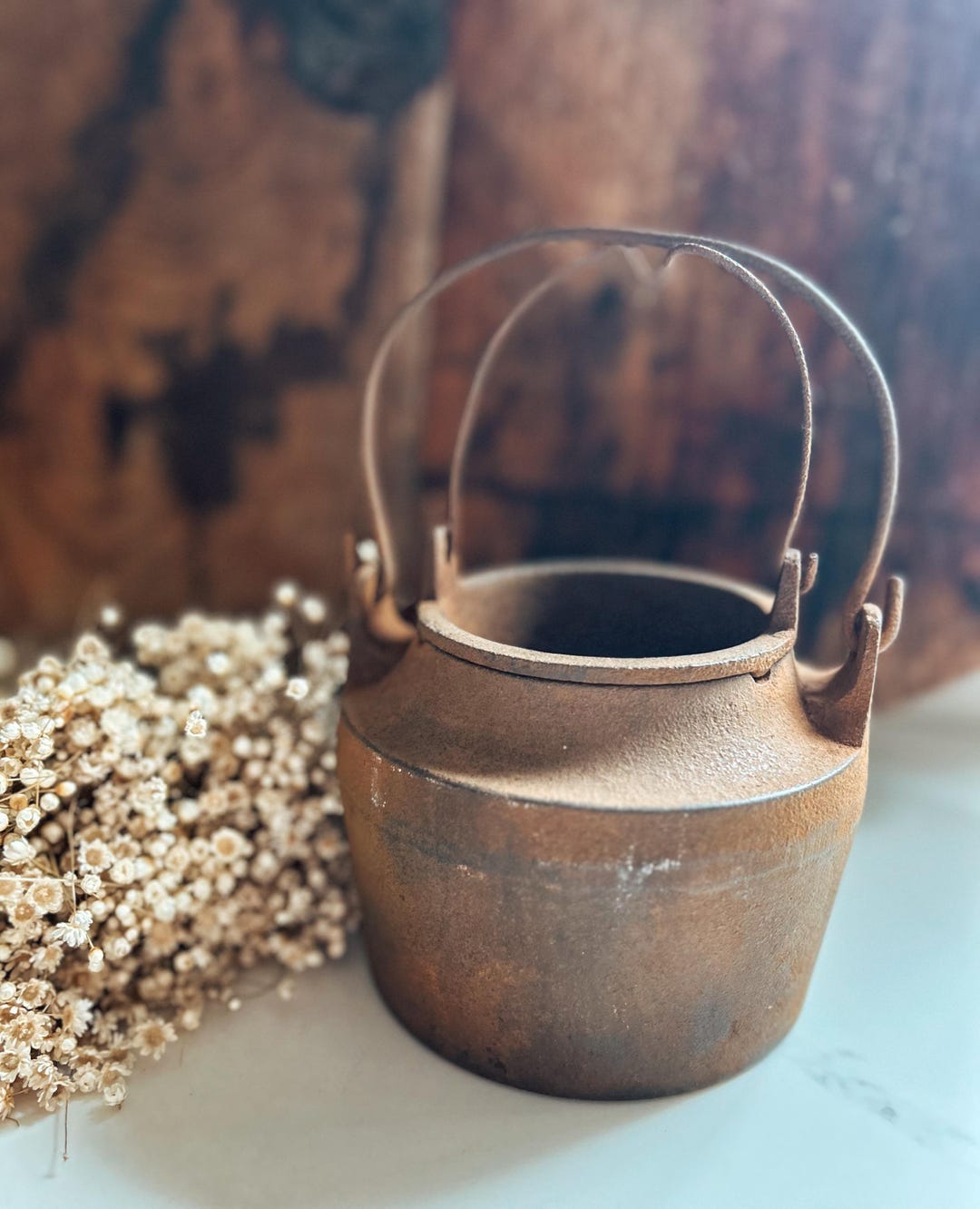 Vintage Cast Iron Glue Pot, Glue Pot, Vintage Couldron, Kitchenalia ...