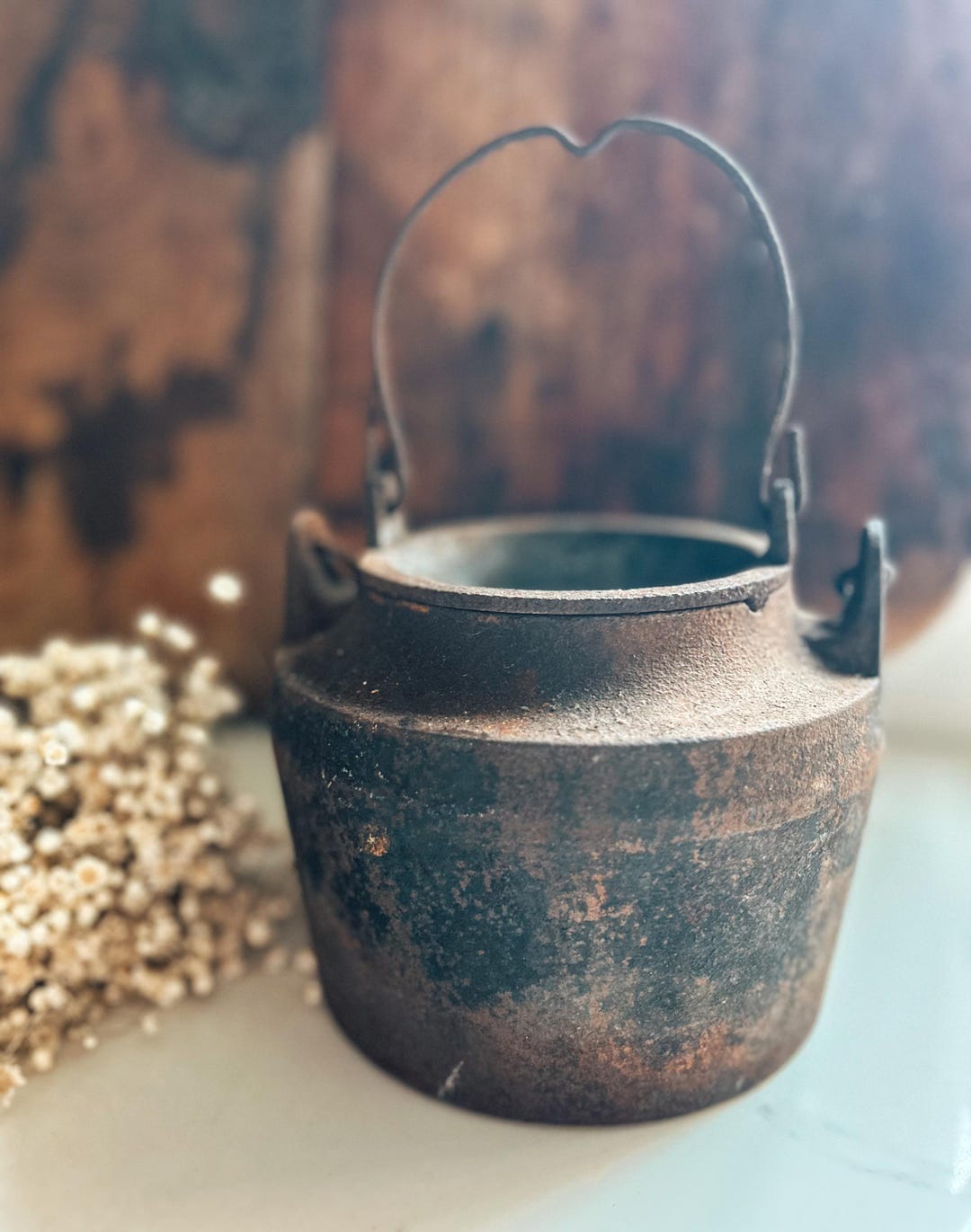 Vintage Cast Iron Glue Pot, Glue Pot, Vintage Couldron, Kitchenalia ...
