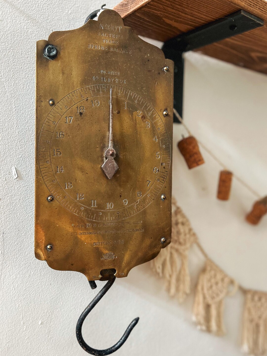 Vintage Salters Brass Spring Scale, Antique Brass Scale, Vintage ...