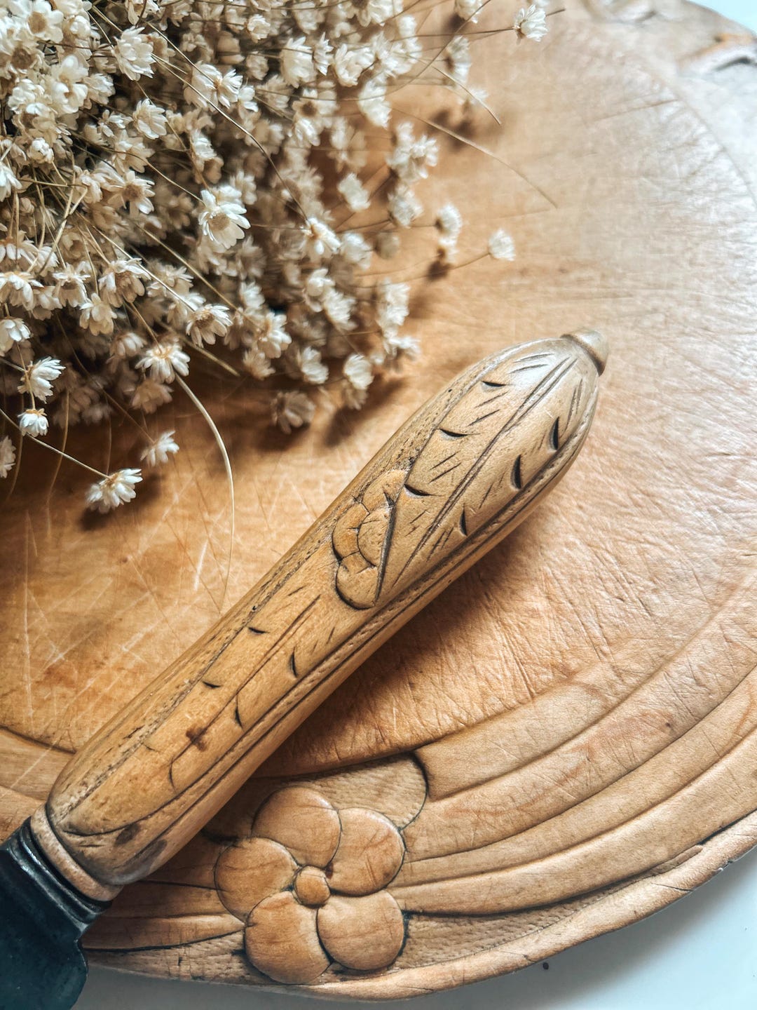 Victorian Carved Bread Treen Handle, English Bread Cutter, Carved Bread ...