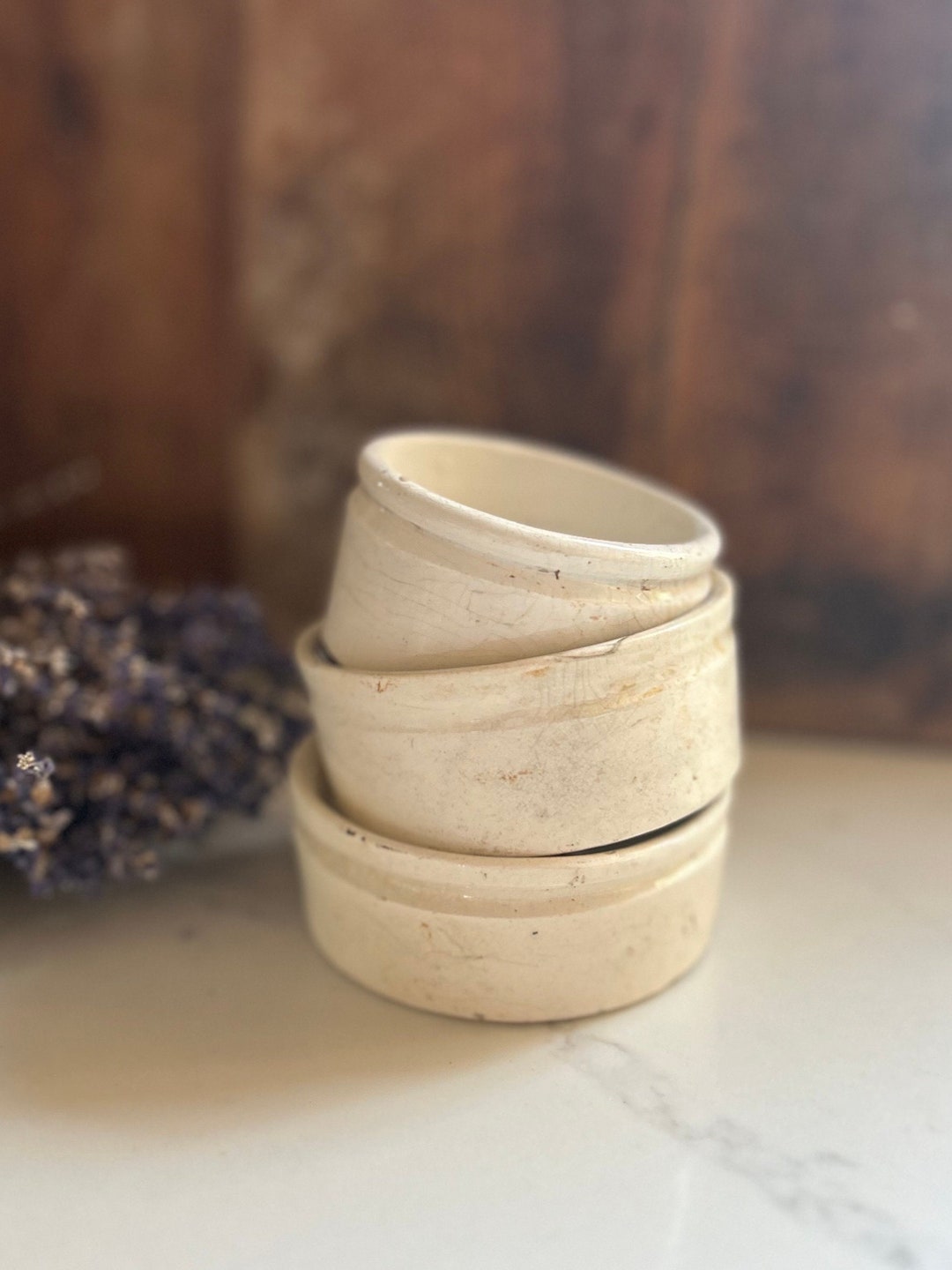 Vintage Paste Jar Ironstone Stack, Vintage Ironstone, White Ironstone ...