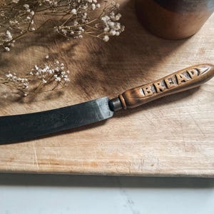 Vintage Victorian Carved Bread Treen Handle, English Bread Cutter ...
