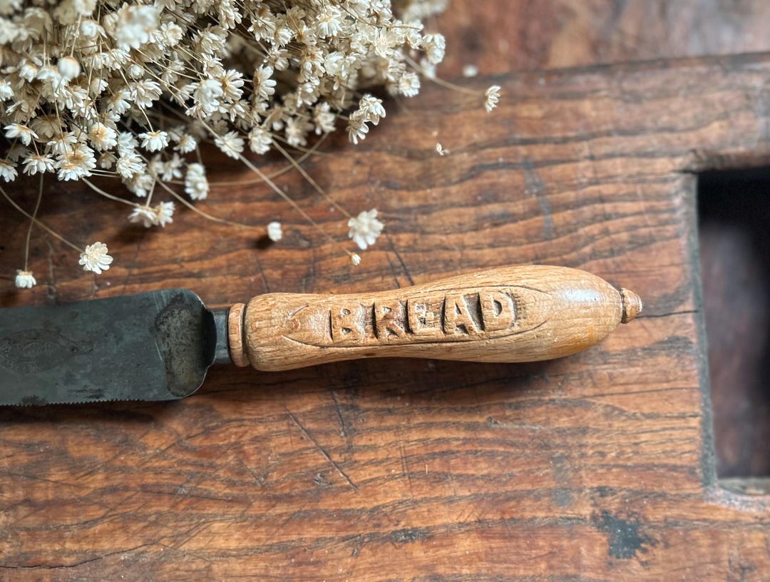 Victorian Carved Bread Treen Handle, English Bread Cutter, Carved Bread ...
