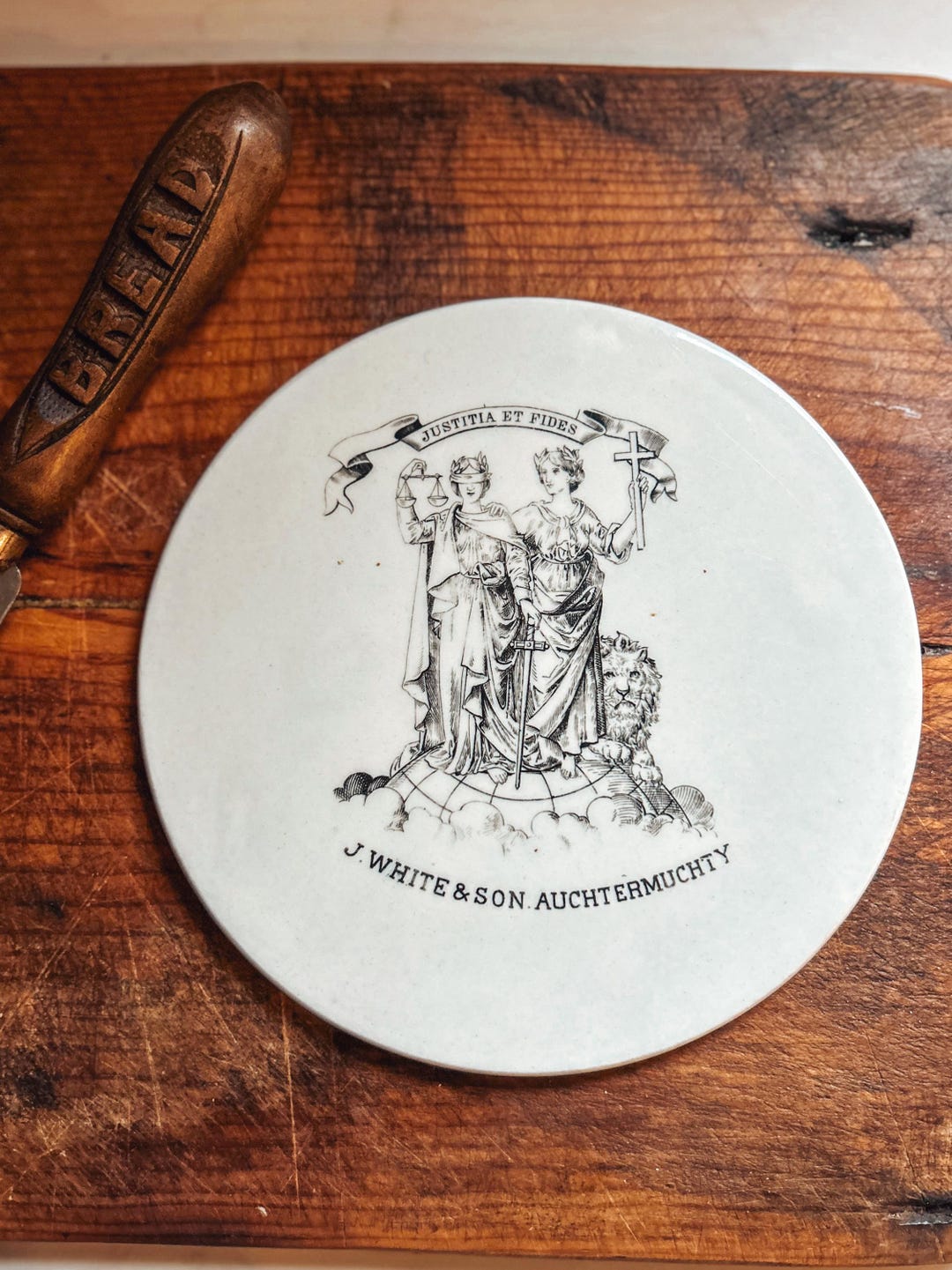 Antique Ironstone Scale Plate, Weighing Scale Plate, Ceramic Slab ...