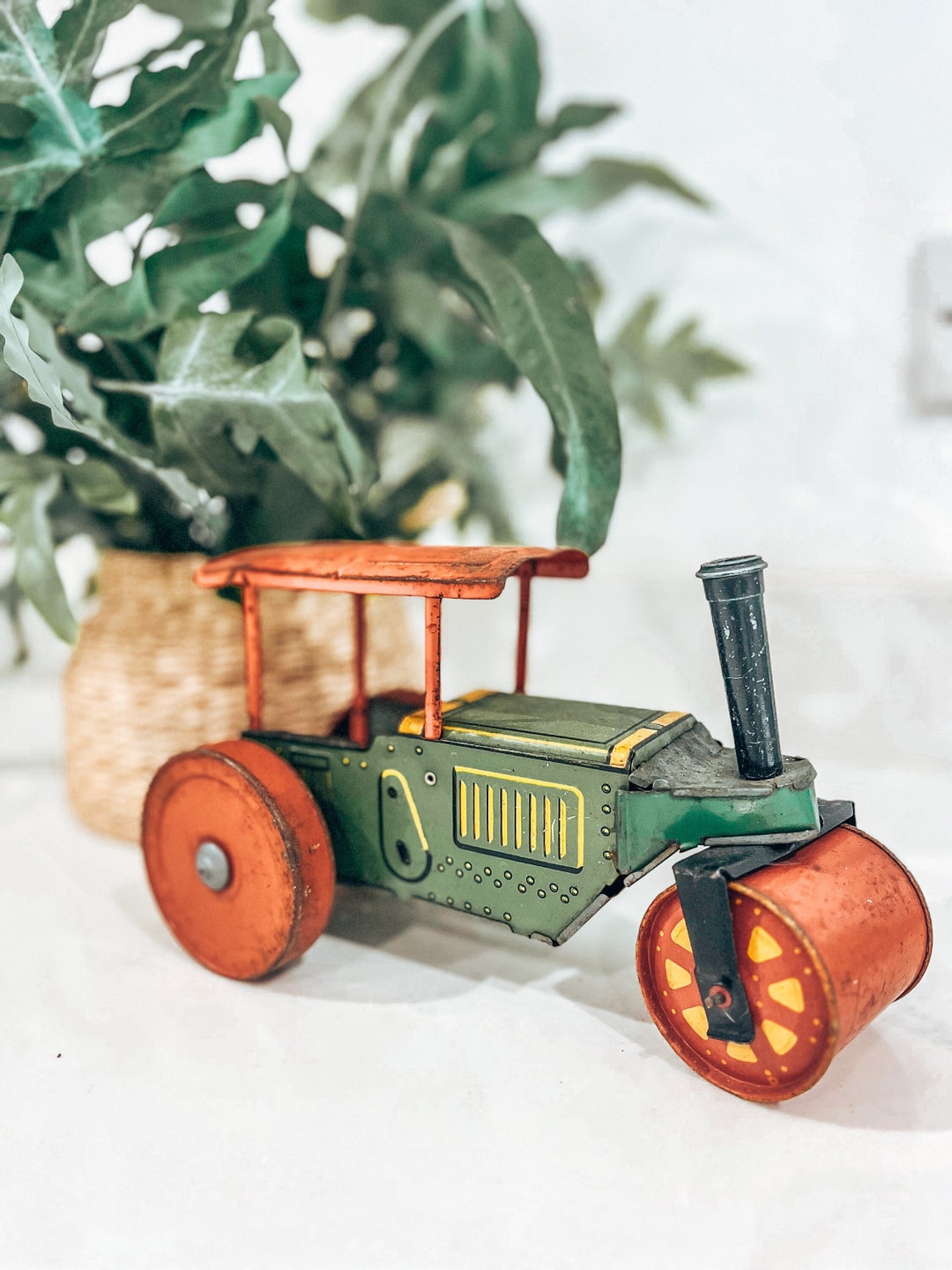 Tinplate Wind-up Steam Roller - Etsy