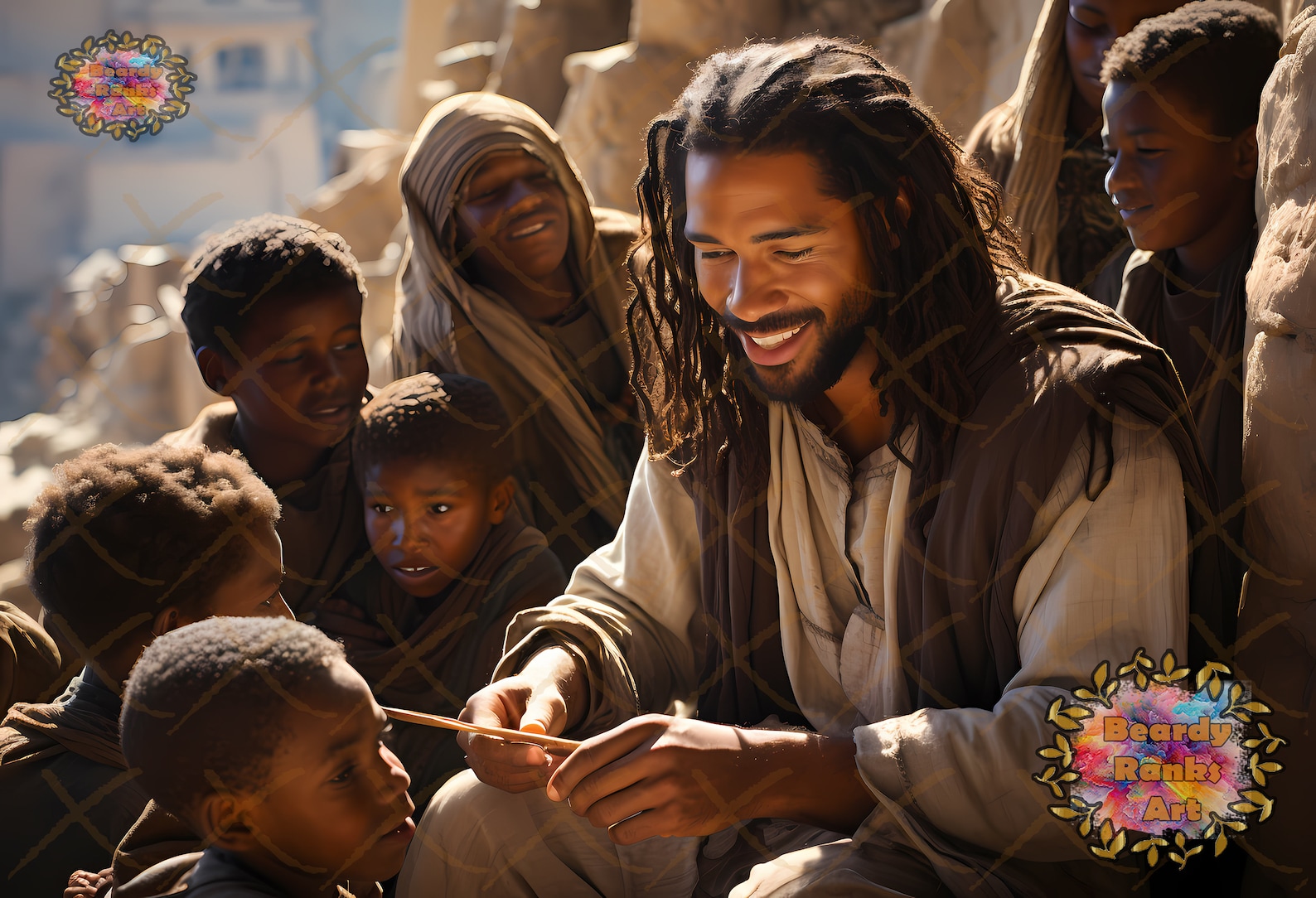 5 Black Jesus Christ Prints, Wall Decor, Christian Artwork, African ...