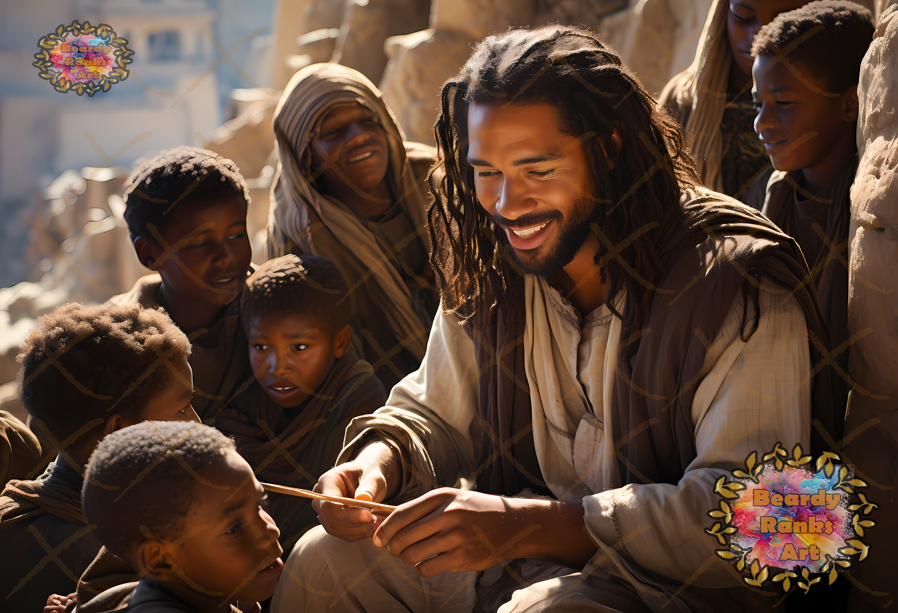 5 Black Jesus Christ Prints, Wall Decor, Christian Artwork, African ...