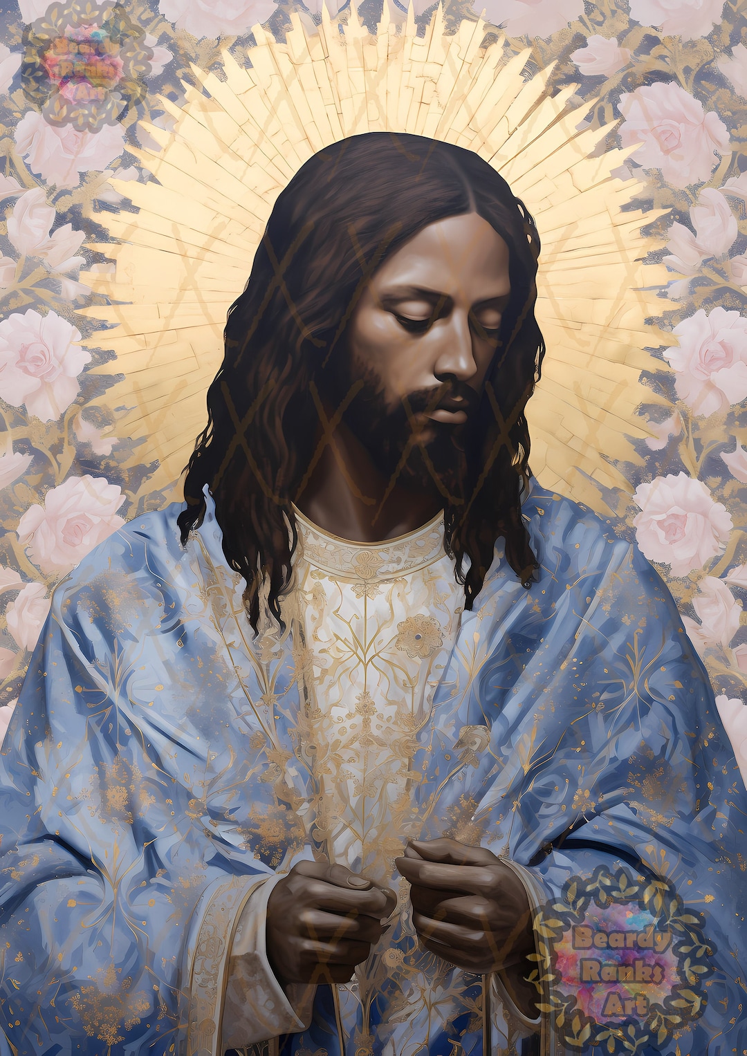 Regal Black Jesus Poster, Christian Poster, African American Jesus ...
