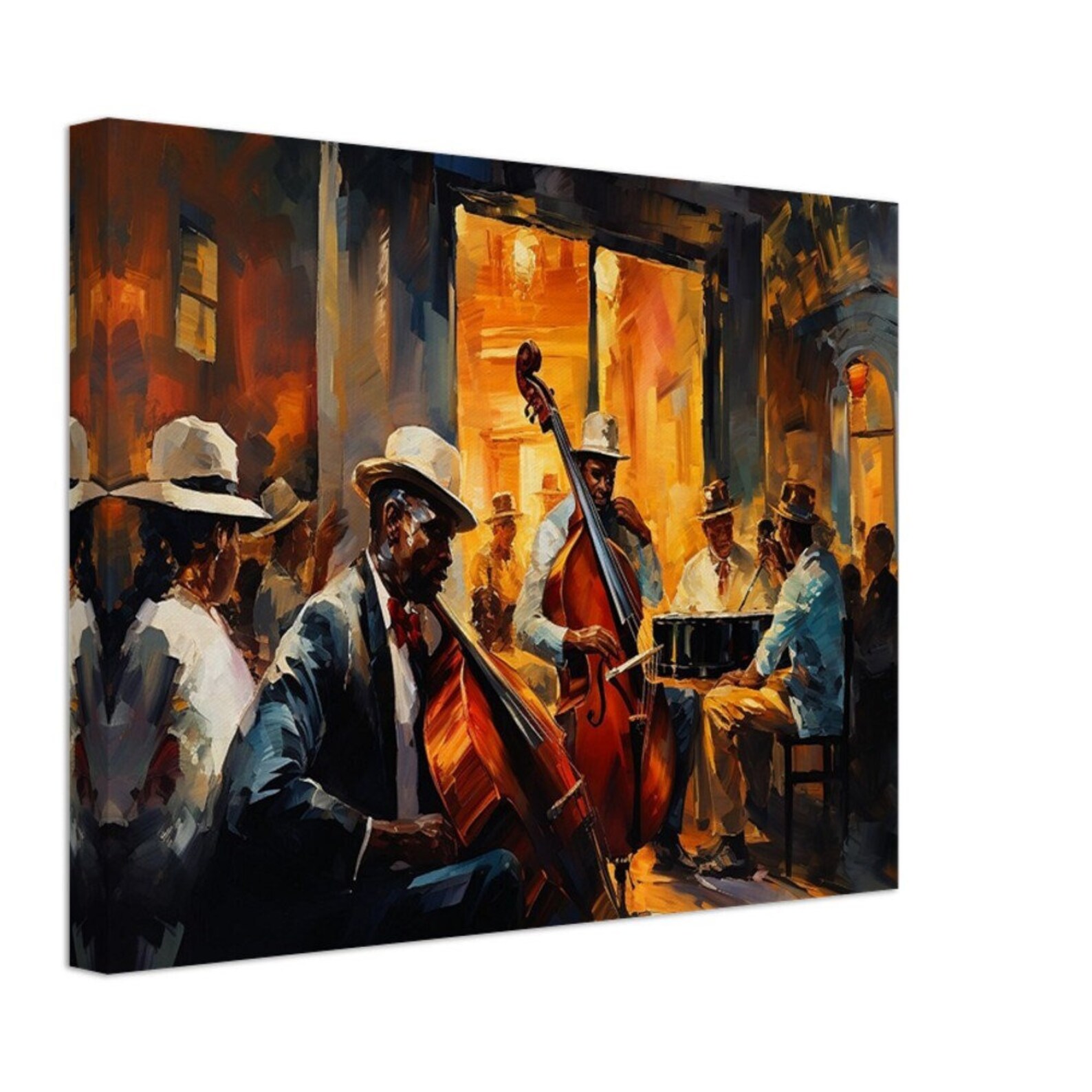 Black Jazz Music Canvas Print, African Jazz Music Wall Art, African American Jazz Club Art, Jazz ...