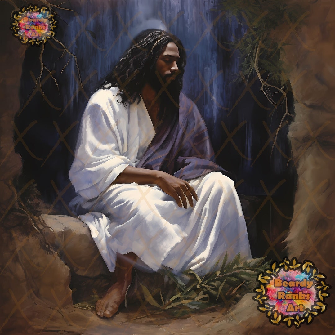 Black Jesus Canvas Artwork, Religious Wall Decor, Christian Wall ...