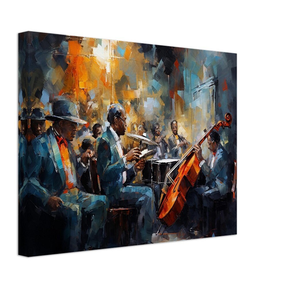 Black Jazz Music Canvas Print, African Jazz Music Wall Art, African American Jazz Club Art, Jazz ...