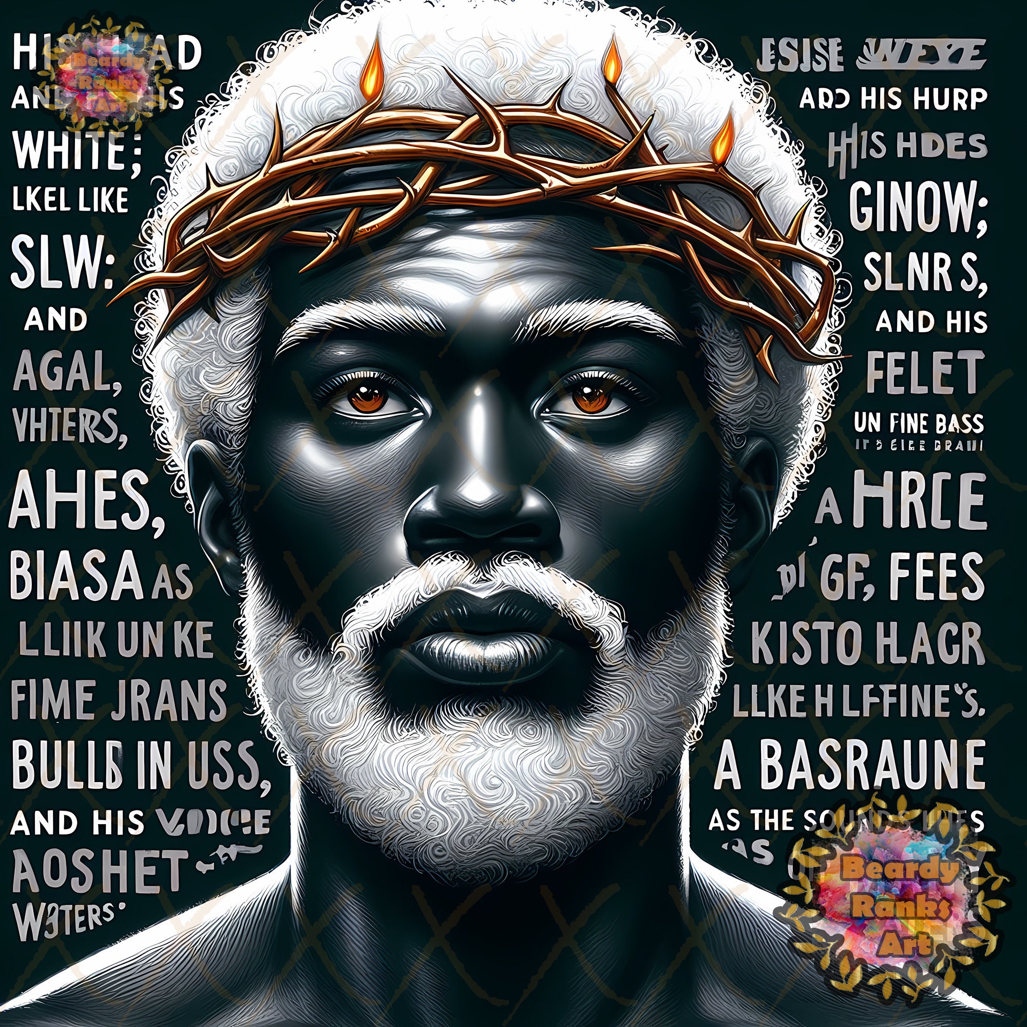 3 Black Jesus Image Prints, Christian Wall Decor, Christian Artwork ...