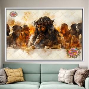 Black Jesus the Last Supper Prints, Brown Jesus the Last Supper ...