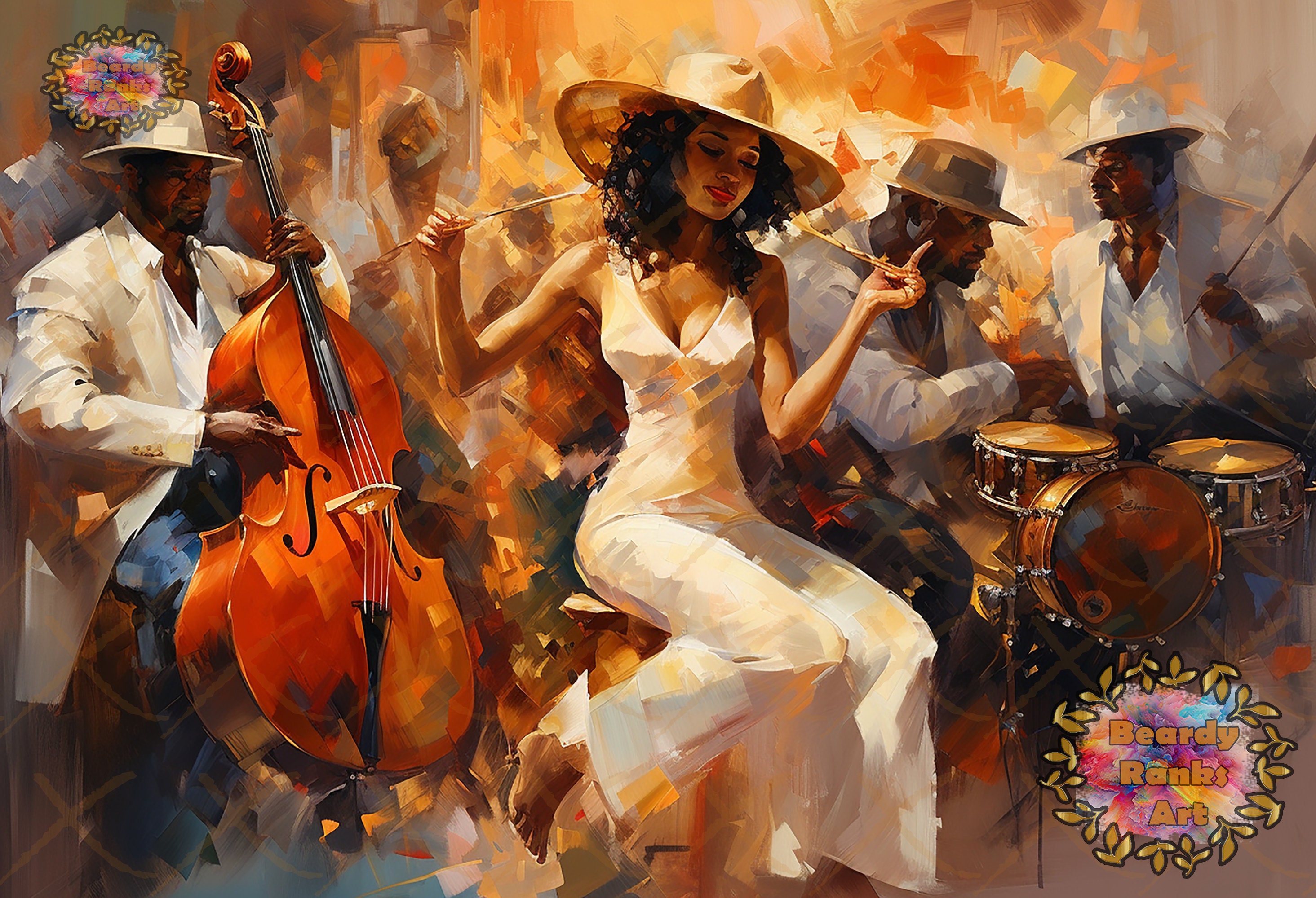 Black Jazz Music Canvas Print, African Jazz Music Wall Art, African American Jazz Club Art, Jazz ...