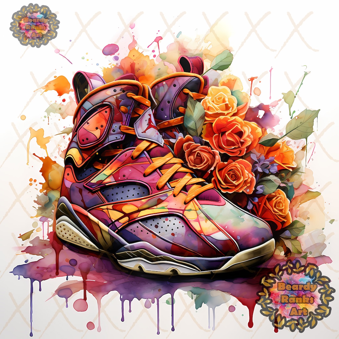 Sneaker Digital Download Prints, Sneaker Canvas Art, Graffiti Sneaker ...