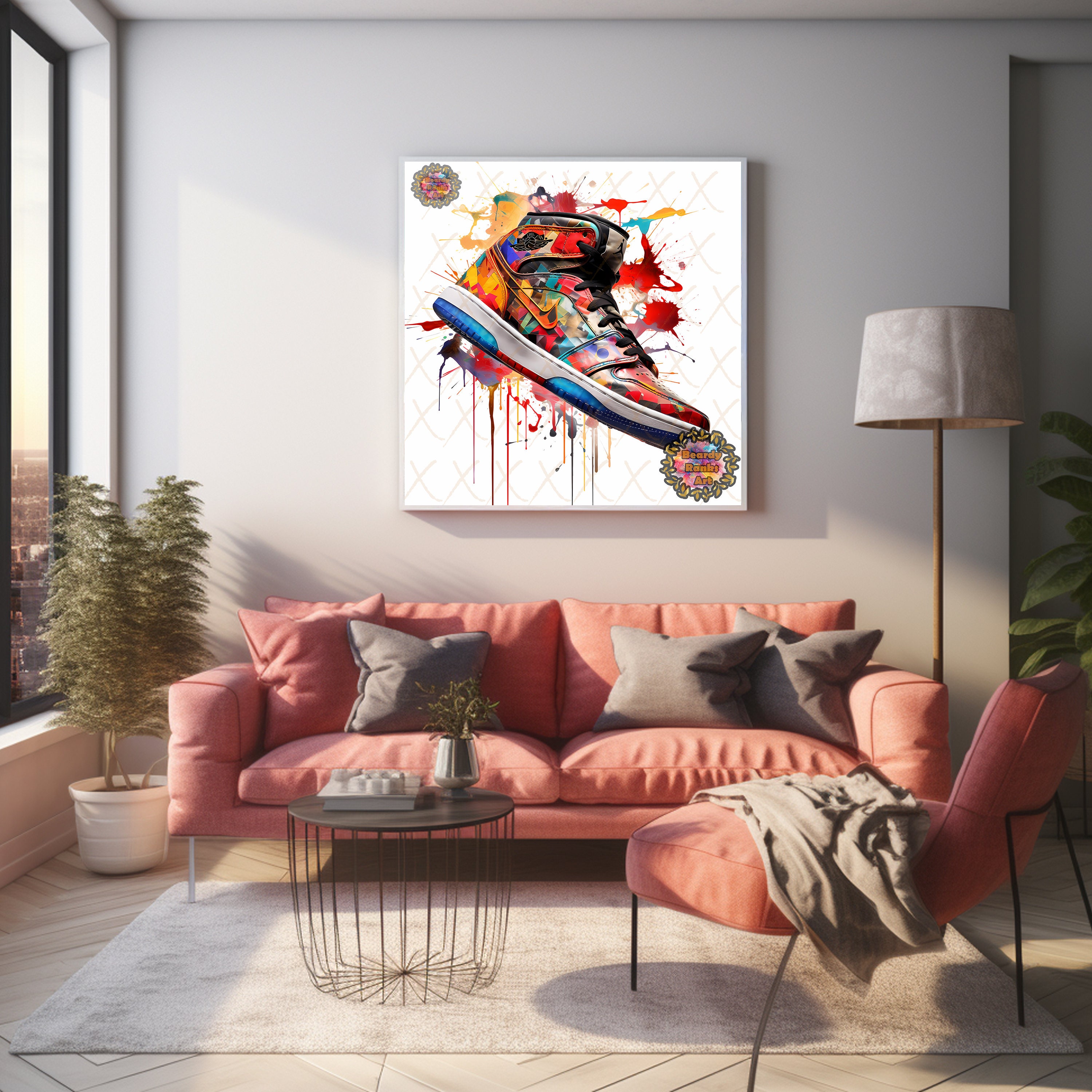 Sneaker Digital Download Art Prints, Sneaker Canvas Art, Graffiti ...