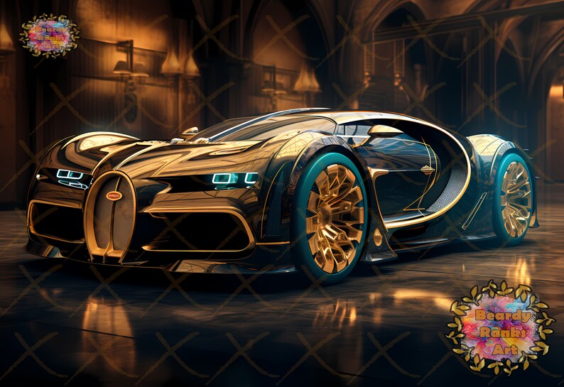 5 Bugatti Chiron and Veyron Prints Sports Car Art Print - Etsy