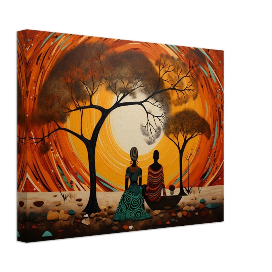 African Tree of Life Canvas, Africa Inspired Wall Art, African Wall Art ...